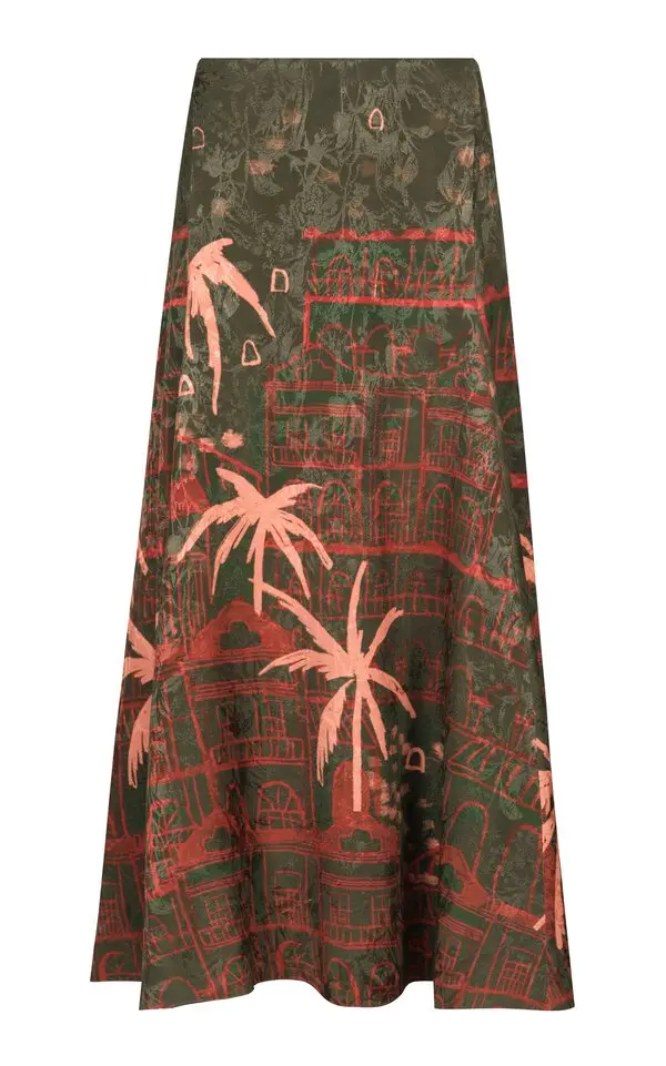 Johanna Ortiz Encanto De Isla Jacquard Maxi Skirt - Multi
