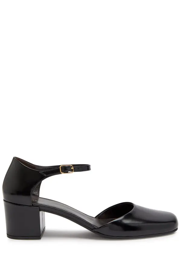 THE ROW Penelope Patent Leather Pumps - Black