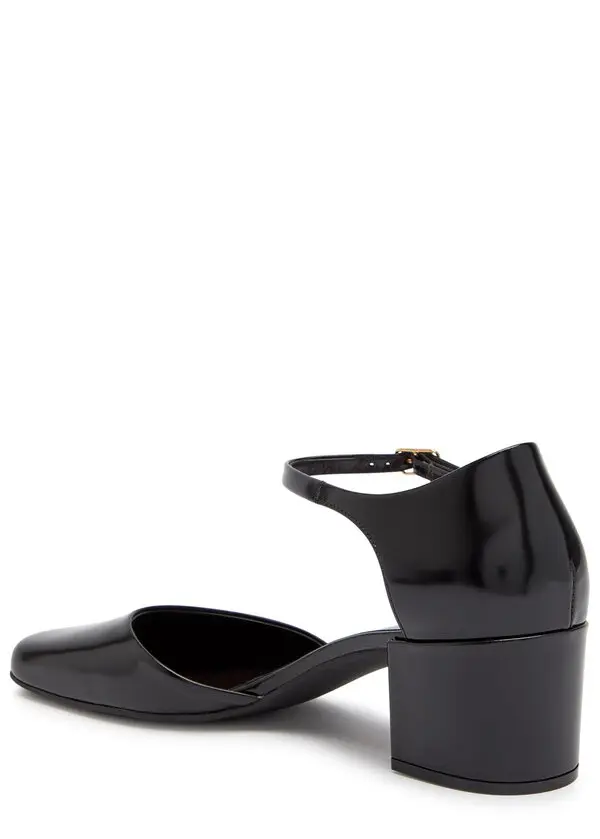 THE ROW Penelope Patent Leather Pumps - Black