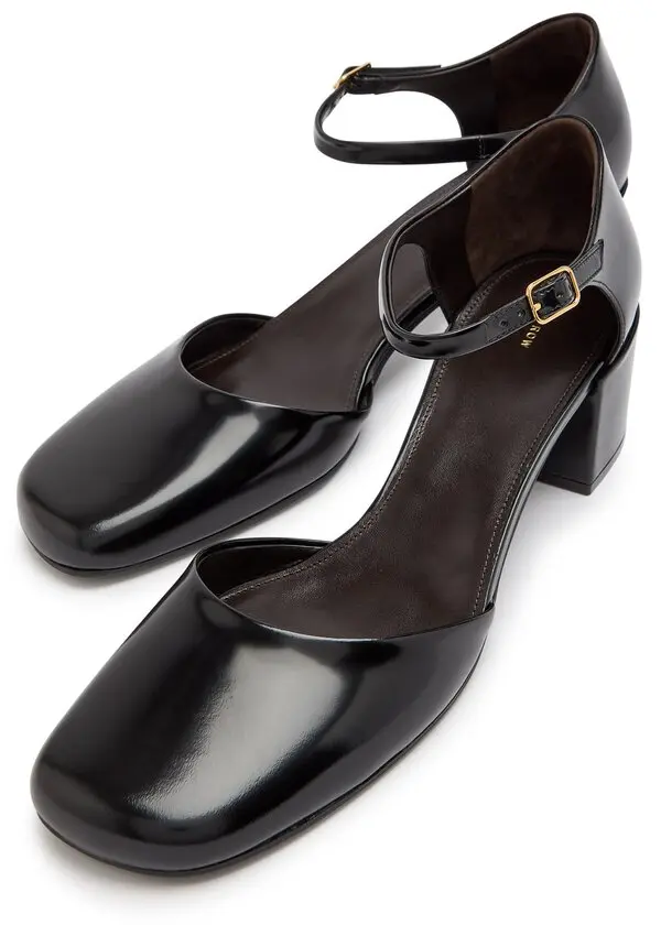 THE ROW Penelope Patent Leather Pumps - Black