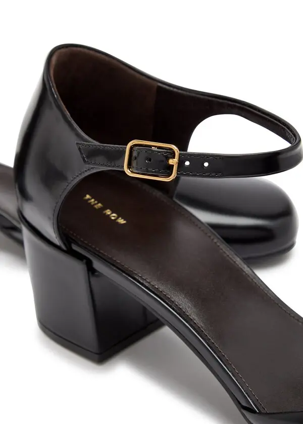 THE ROW Penelope Patent Leather Pumps - Black