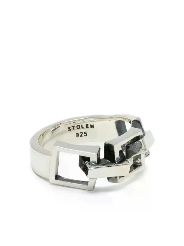 STOLEN GIRLFRIENDS CLUB Tone Polished Finish Flat Band Ring - Silver