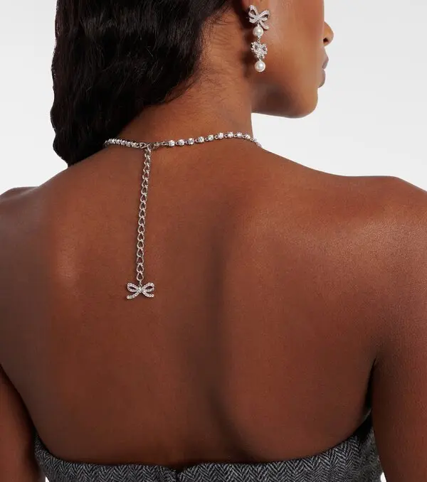 SELF-PORTRAIT Crystal-embellished Necklace