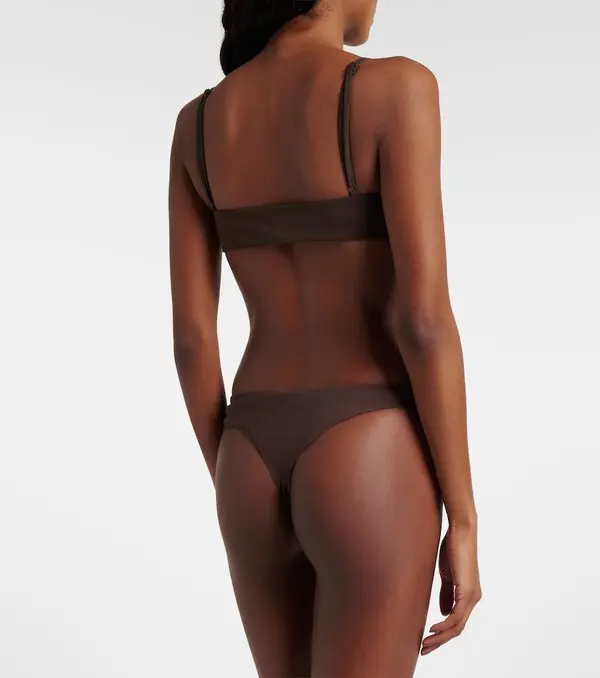 Christopher Esber Embellished Ring-detail Bikini Top