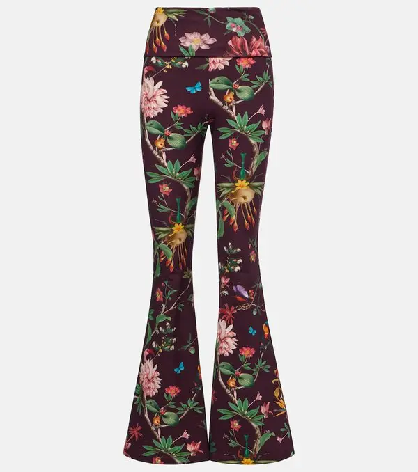 La DoubleJ Meditation Floral Flared Pants - Multicoloured