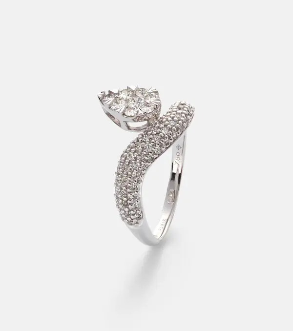 PERSEE Wave Alliance 18kt White Gold Diamond Ring