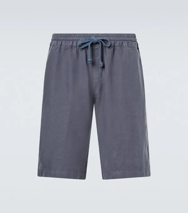 Fedeli Vico Linen Bermuda Shorts - Grey