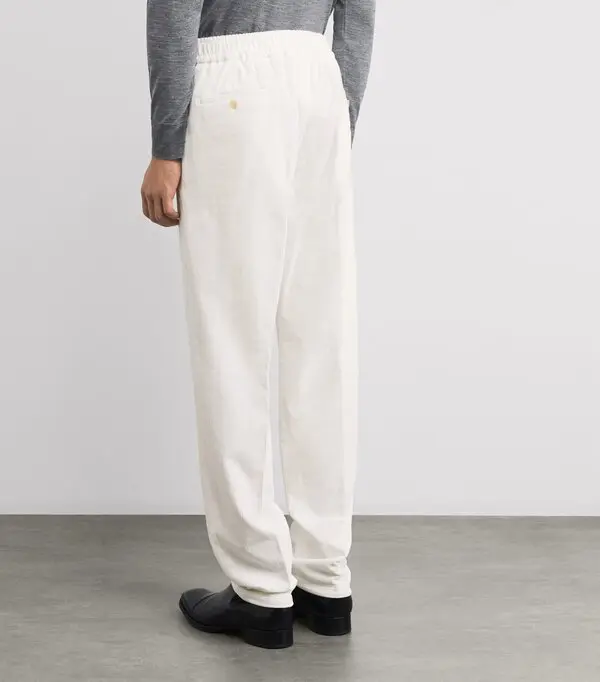 Isaia Corduroy Pleated Trousers