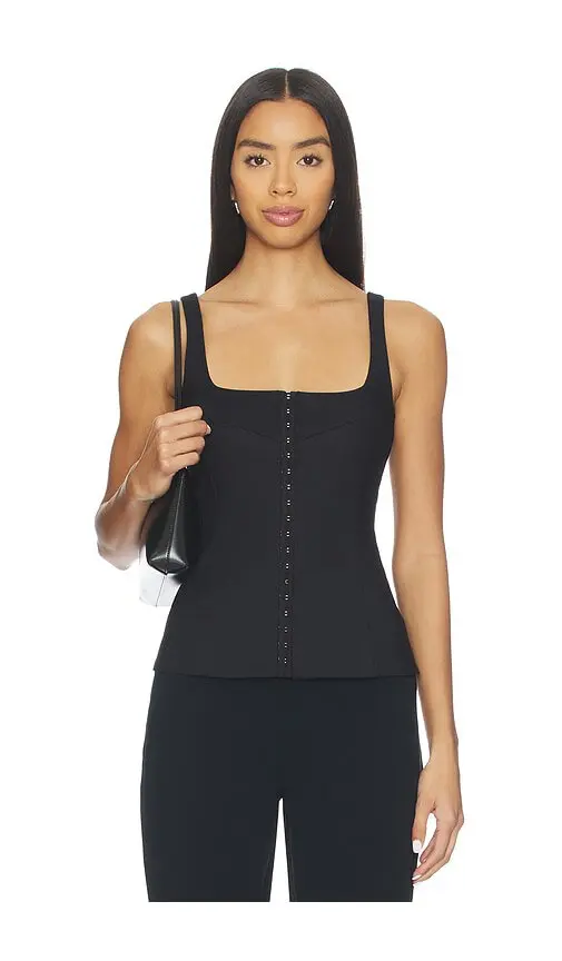 EAVES Mai Compact Suiting Top - Black