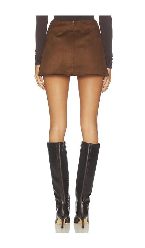 SNDYS. Jacqui Faux Suede Mini Skirt
