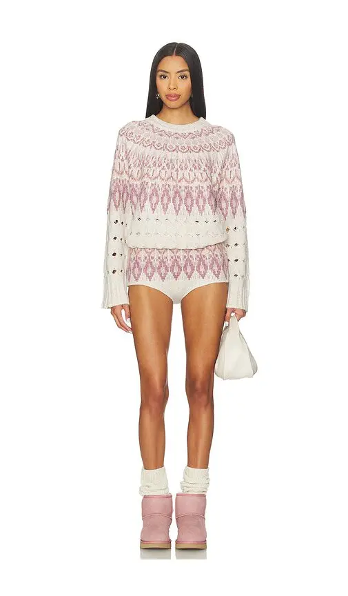 Steve Madden Suzette Fair Isle Knit Sweater
