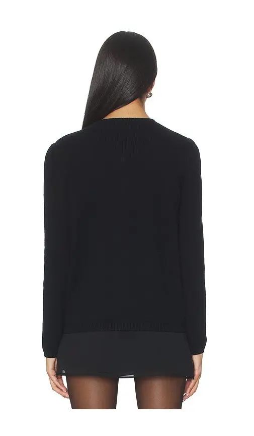 Sea Seraphine Solid Knit Cardigan With Bow Detail