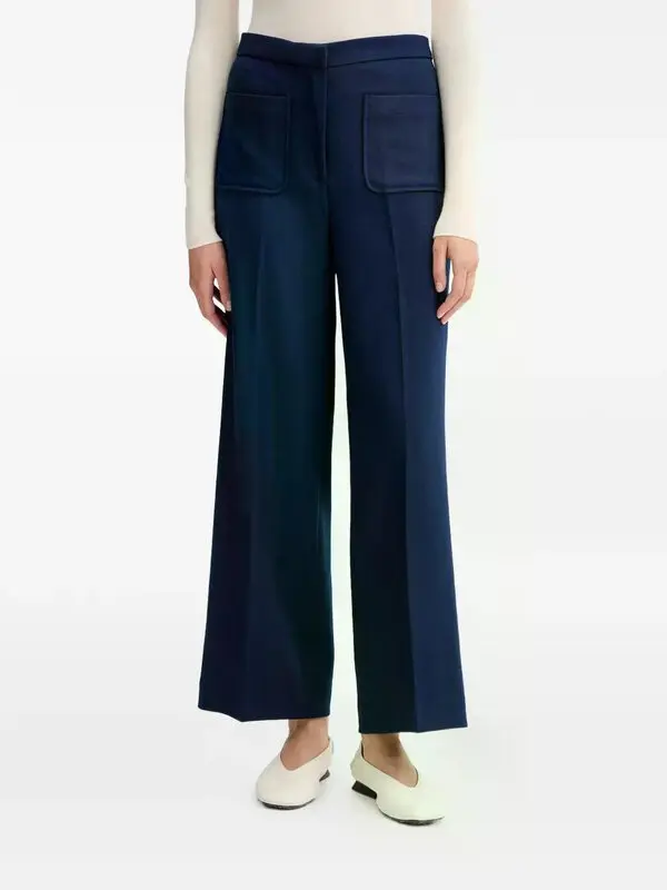 SESSUN Cropped Flared Trousers With Side Pockets