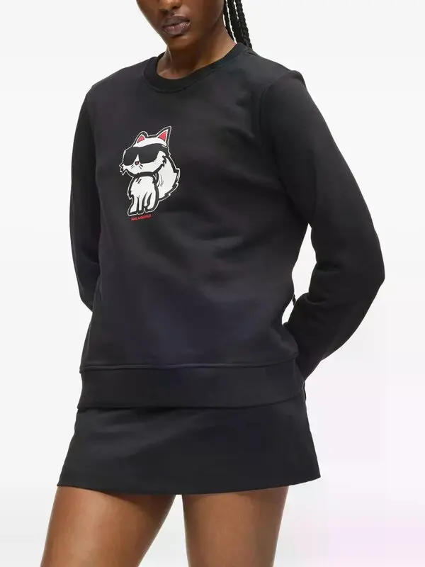 Karl Lagerfeld Ikon Choupette Sweatshirt - Black