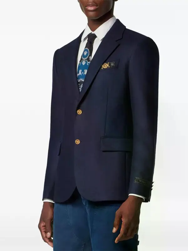 Versace Medusa-button Blazer - Blue