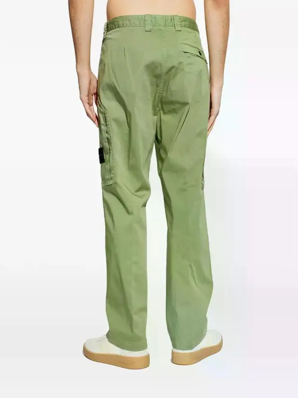 Stone Island Logo Patch Cargo Trousers - Green