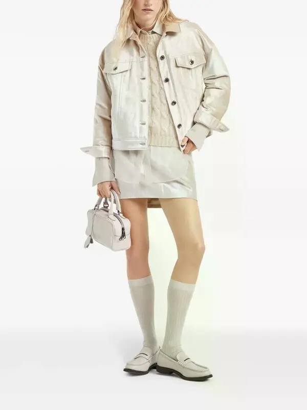Brunello Cucinelli Crew Neck Cable Knit Jumper - Neutrals