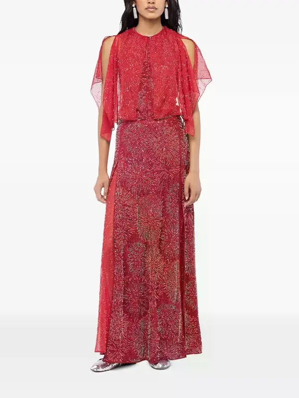 Rabanne Embellished Cape Top