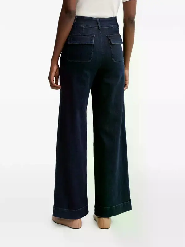 SESSUN High-waisted Wide-leg Jeans With Patch Pockets