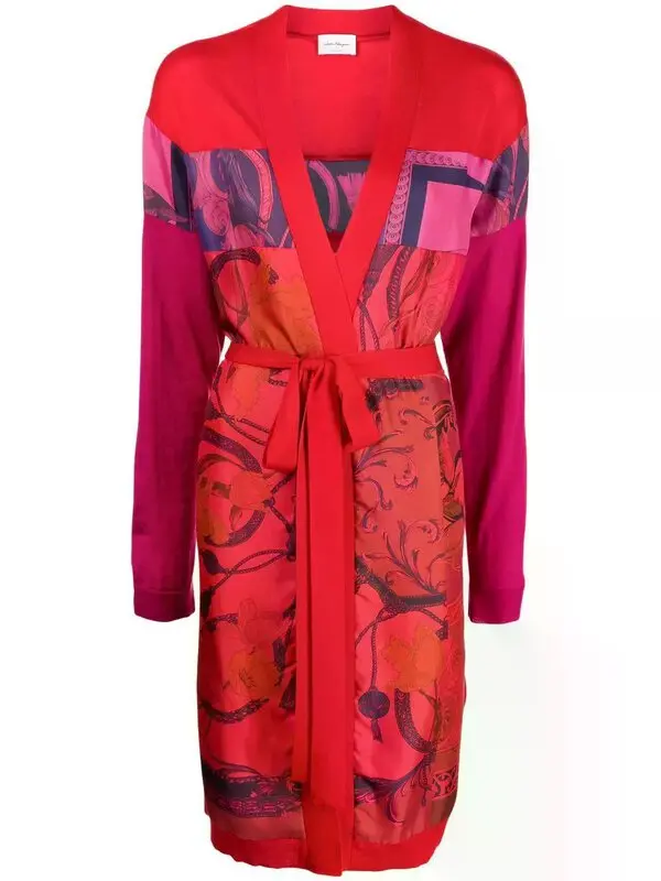 FERRAGAMO Long Belted Cardigan