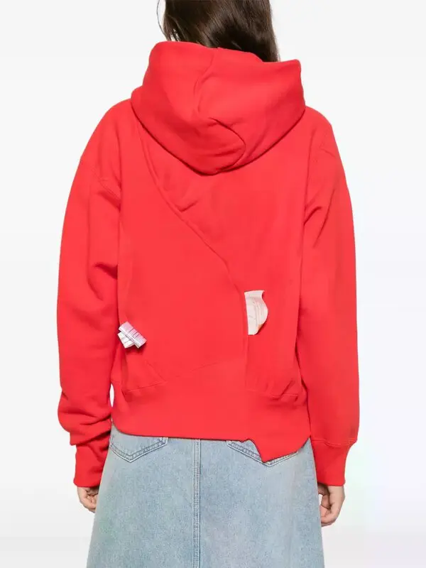 Undercover Asymmetric Hoodie - Red