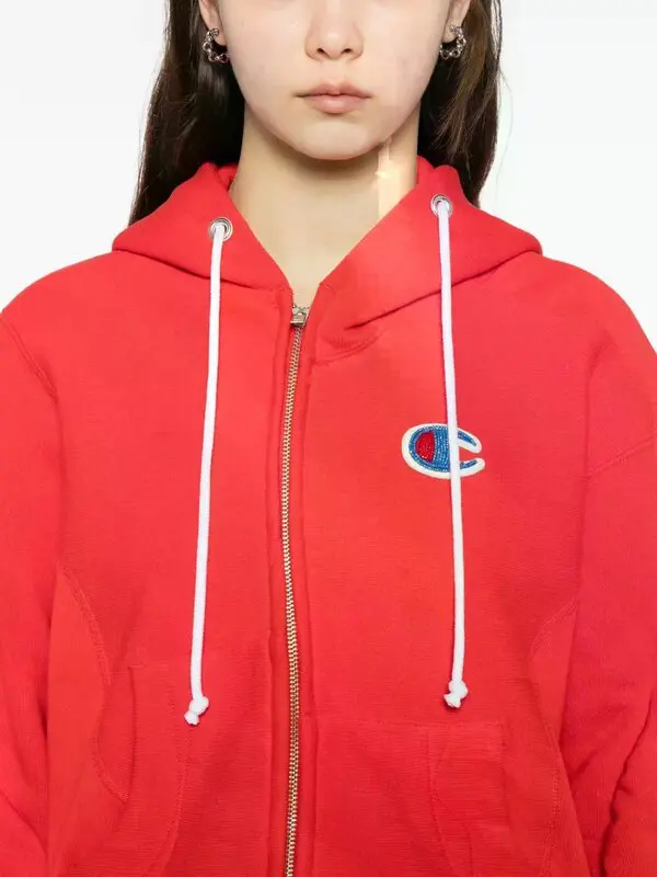 Undercover Asymmetric Hoodie - Red