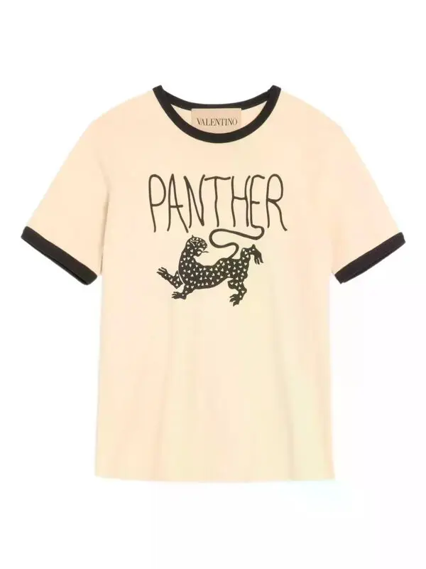 Valentino Garavani Panther-print T-shirt - Neutrals