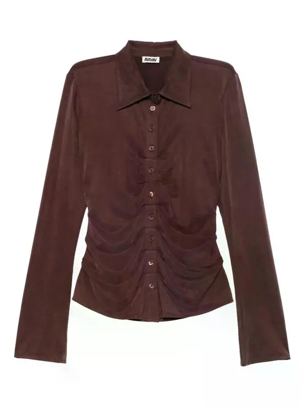 AVAVAV Simone Gathered Shirt - Brown