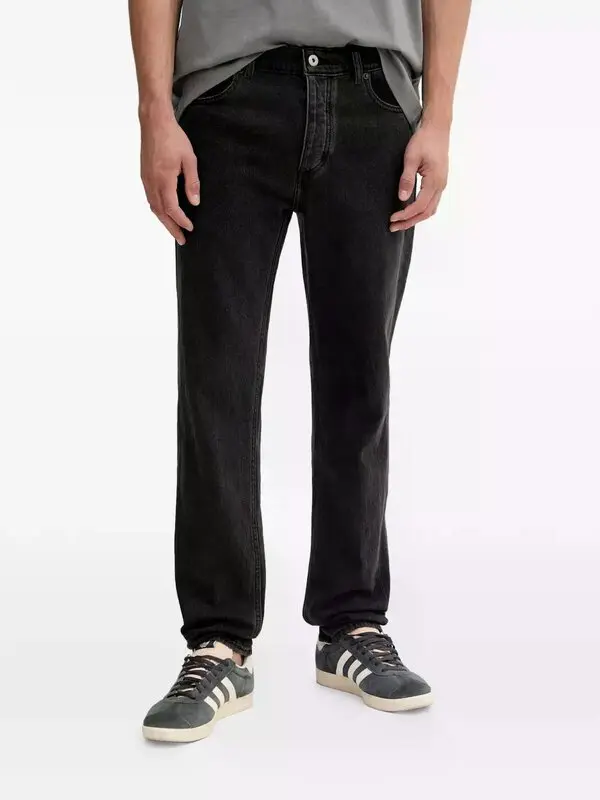 Hugo Tapered-fit Patch Pocket Jeans - Black
