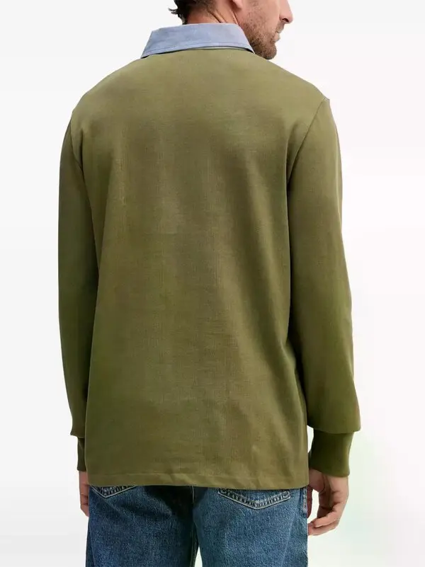 Gant Chambray-collar Polo Shirt