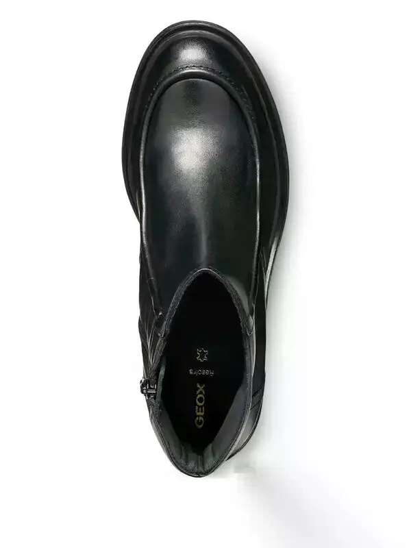 Geox Block-heel Ankle Boots With Side Zip Fastening
