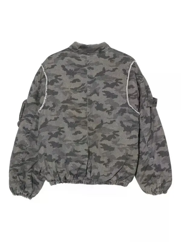 FIVE CM Camouflage Print Bomber Jacket