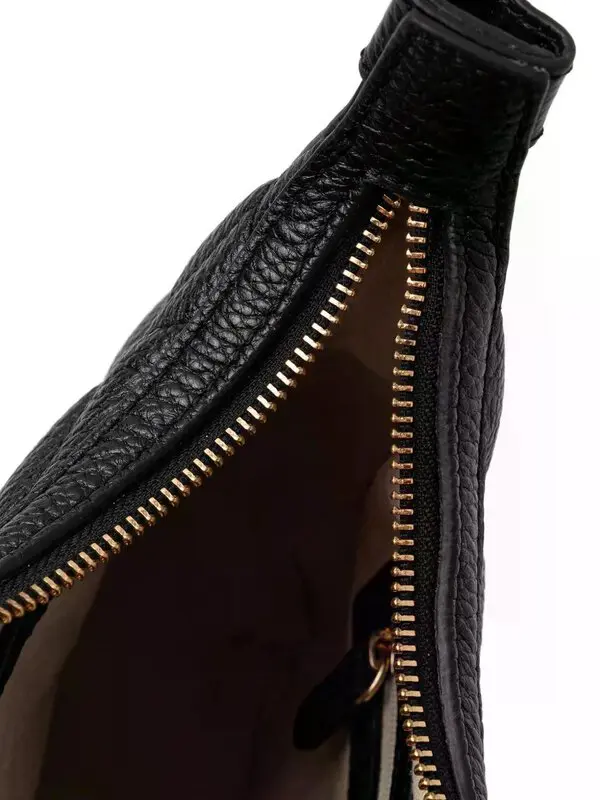 Geox Quilted Zip-up Shoulder Bag - Black