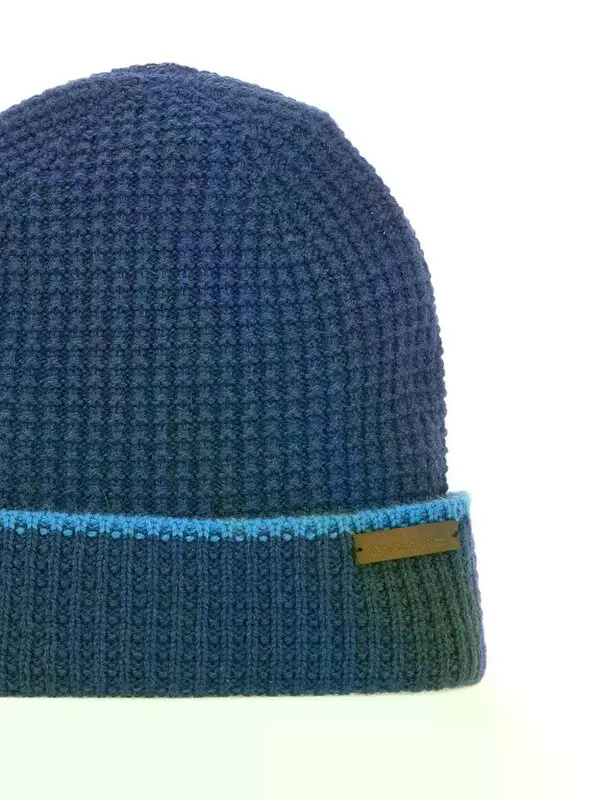 Kiton Logo Tag Beanie Hat