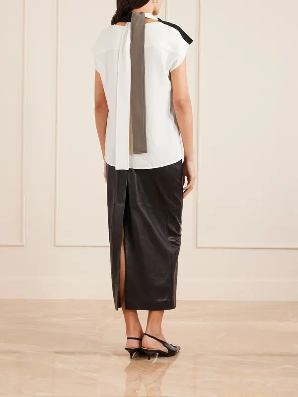 Proenza Schouler Elsa Asymmetric Crepe Top