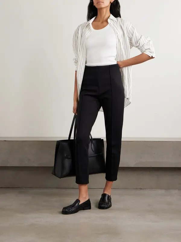 Max Mara Pergola Jersey Tapered Trousers - Black