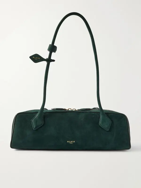 Alaïa Le Teckel Medium Nubuck Shoulder Bag - Green