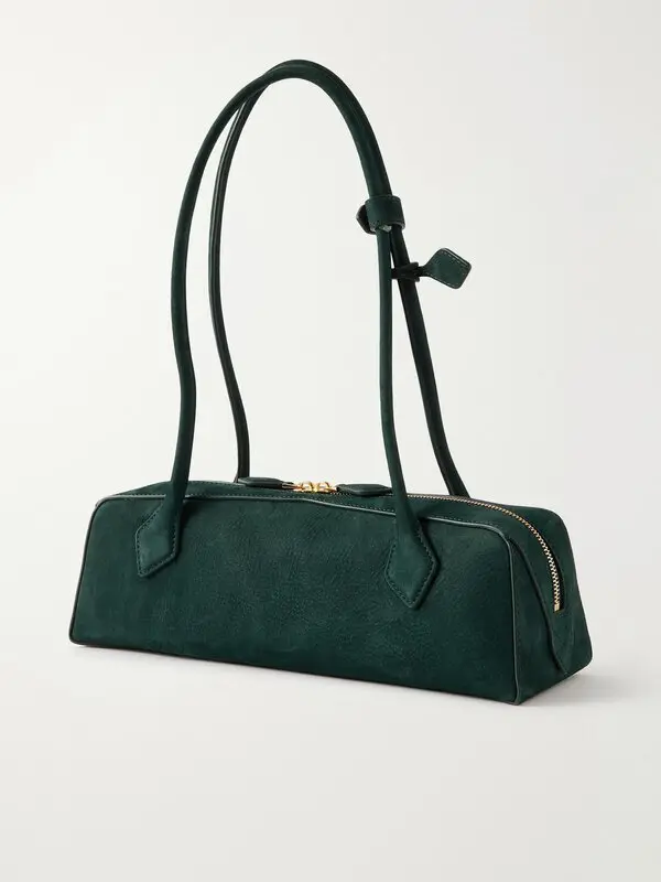 Alaïa Le Teckel Medium Nubuck Shoulder Bag - Green
