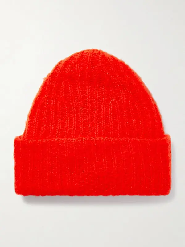 Guest In Residence Ribbed Merino Wool-blend Beanie - Red