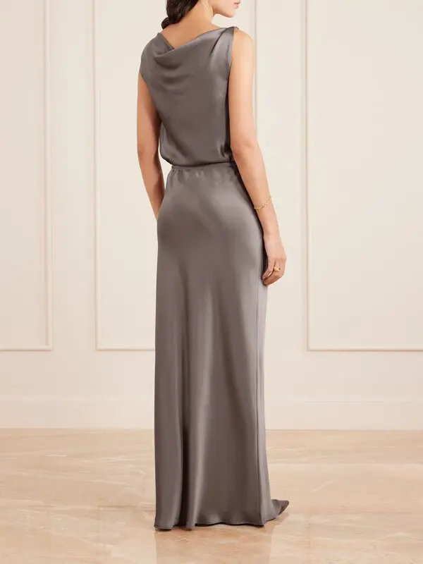 LESET Barb Satin Maxi Skirt