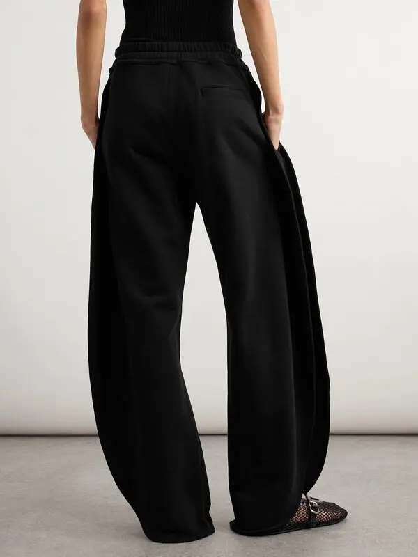 Alaïa Petal" Cotton-jersey Barrel-leg Track Pants