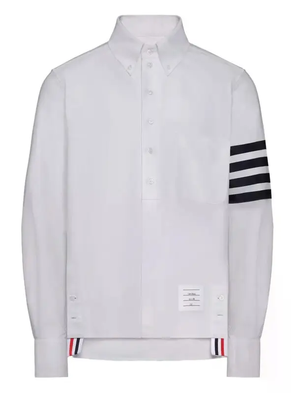 Thom Browne 4-bar Oxford Polo Shirt