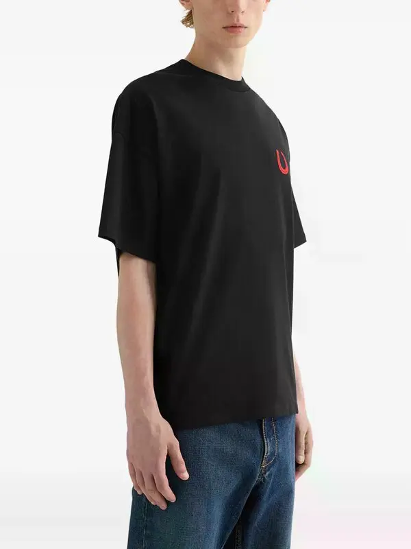 JIL SANDER Embroidered Crew-neck T-shirt - Black