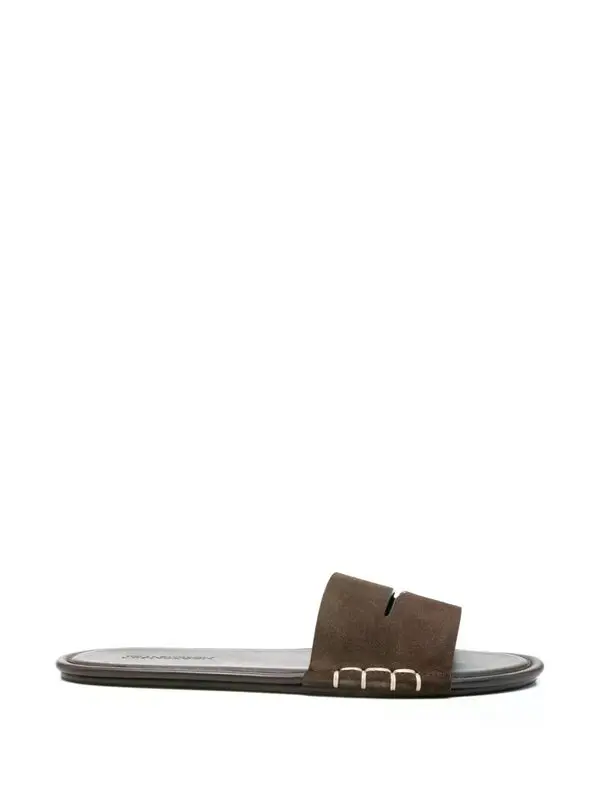 JW Anderson Cut-out Detail Flat Sandals - Brown