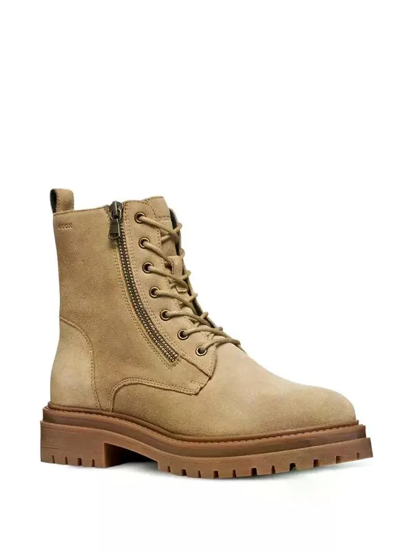 Geox Zip-up Lace-up Ankle Boots