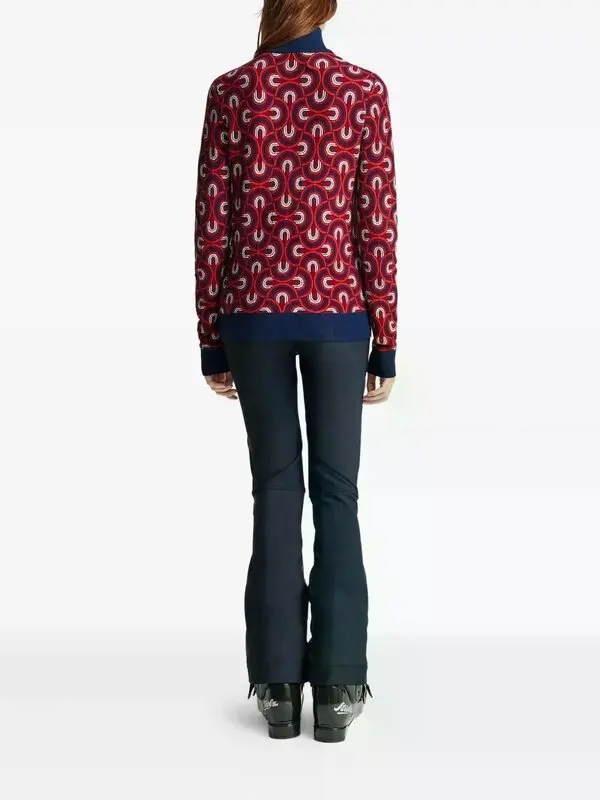 Fusalp Half-zip Jacquard Pattern Sweater - Red