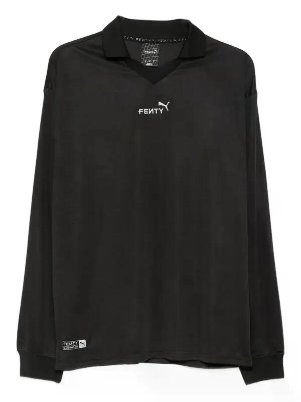 FENTY BEAUTY Long Sleeve Polo Shirt - Black