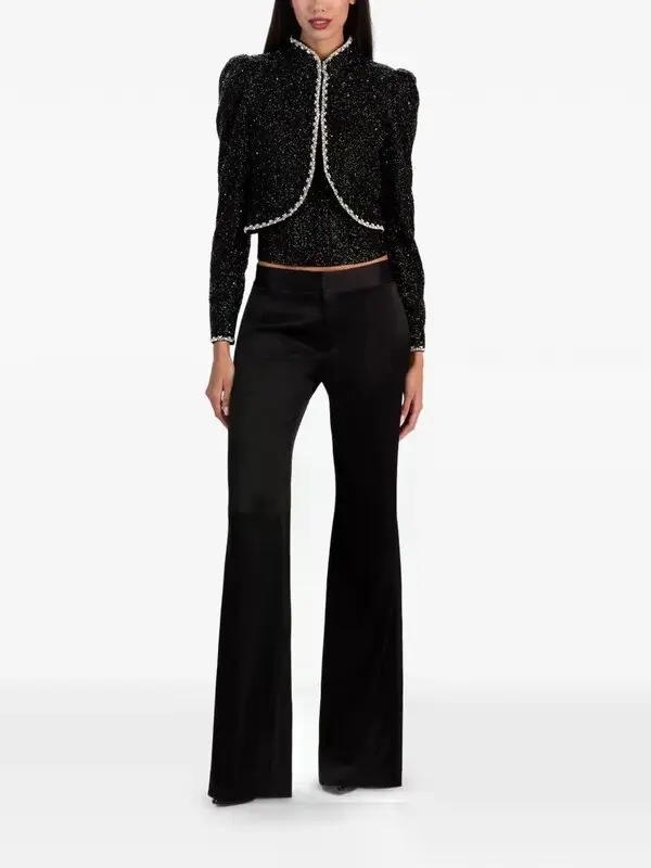 Alice + Olivia Shane Wide-leg Trousers - Black