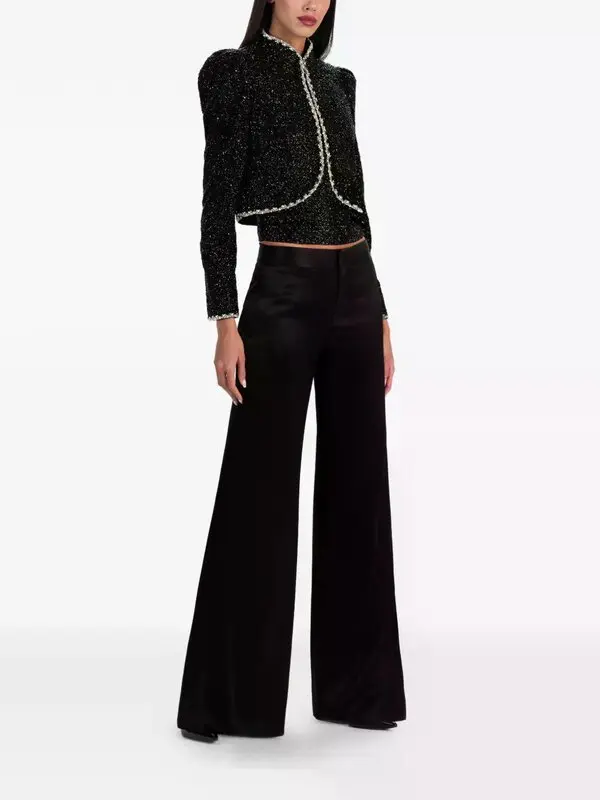 Alice + Olivia Shane Wide-leg Trousers - Black