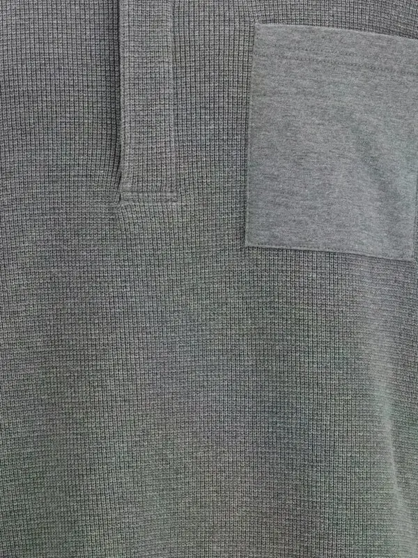 Thom Browne Long Sleeve Patch Pocket Polo Shirt